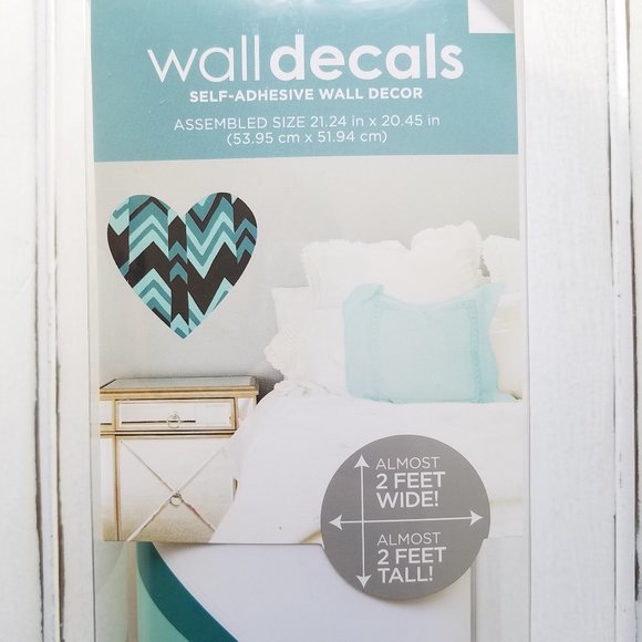 DCWV Home | Wall Decor | Chevron Heart Boho Vinyl Wall Decal Sticker ...